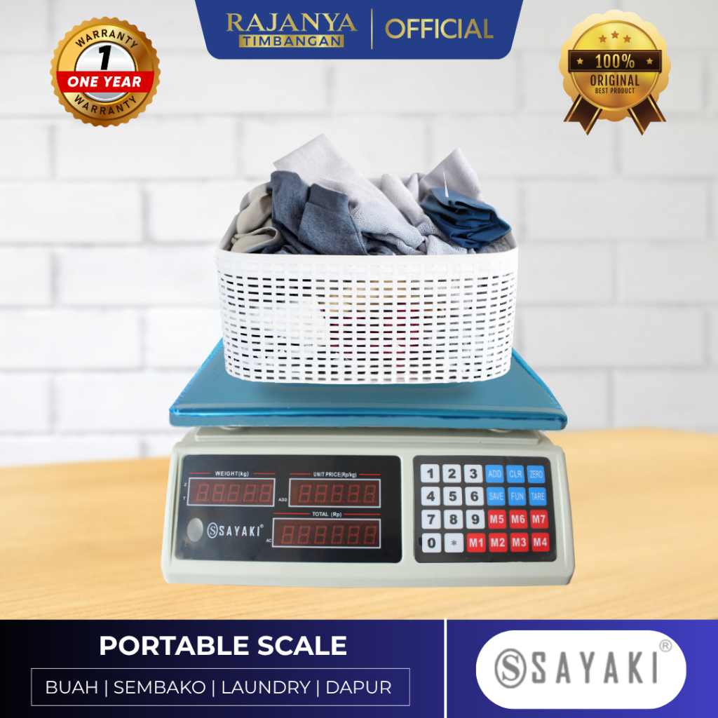 Jual Timbangan Laundry Digital 40KG Sayaki ACS A Double Display ...