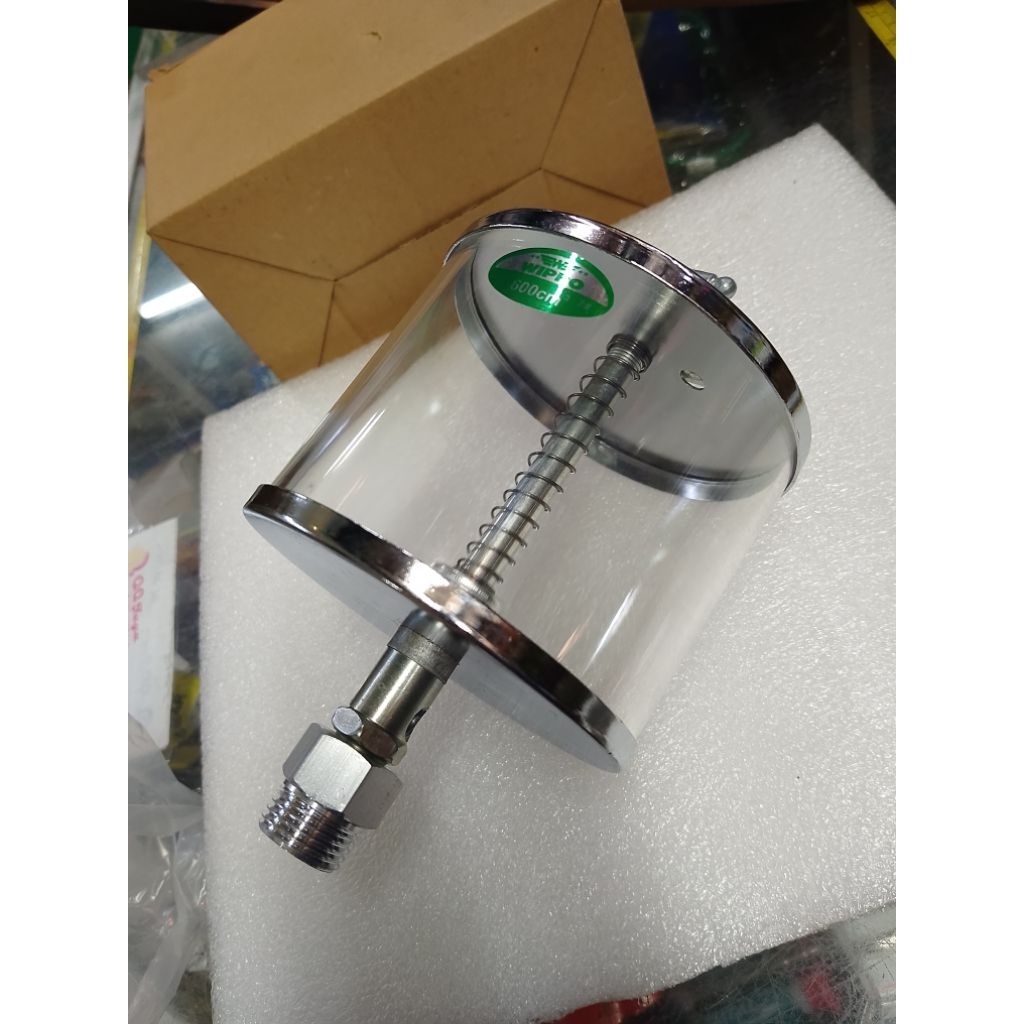 Jual Glass oil ukuran 4" drat 1/2" - Tabung oli 600 cc | Shopee Indonesia