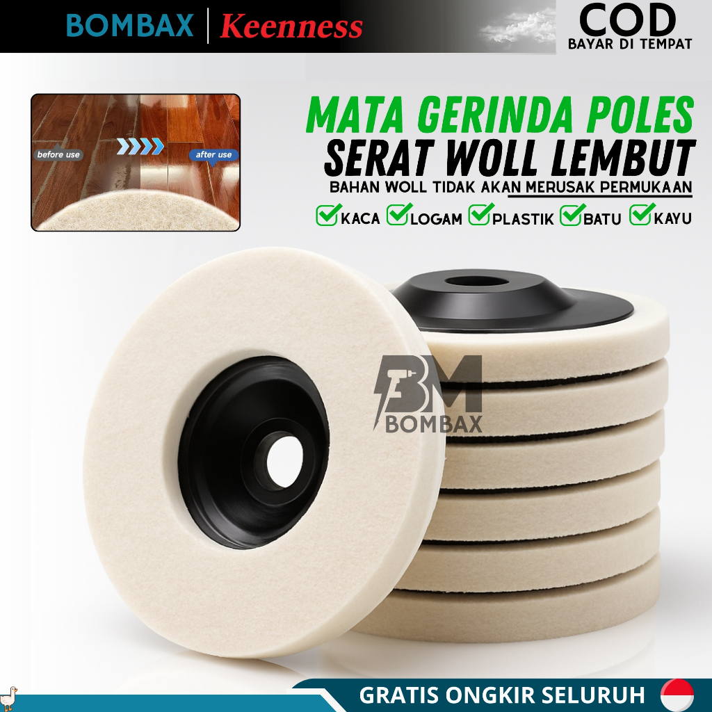 Jual Mata Gerinda Poles Non Woven 4 Inch Sanding disc Wheel Polishing ...