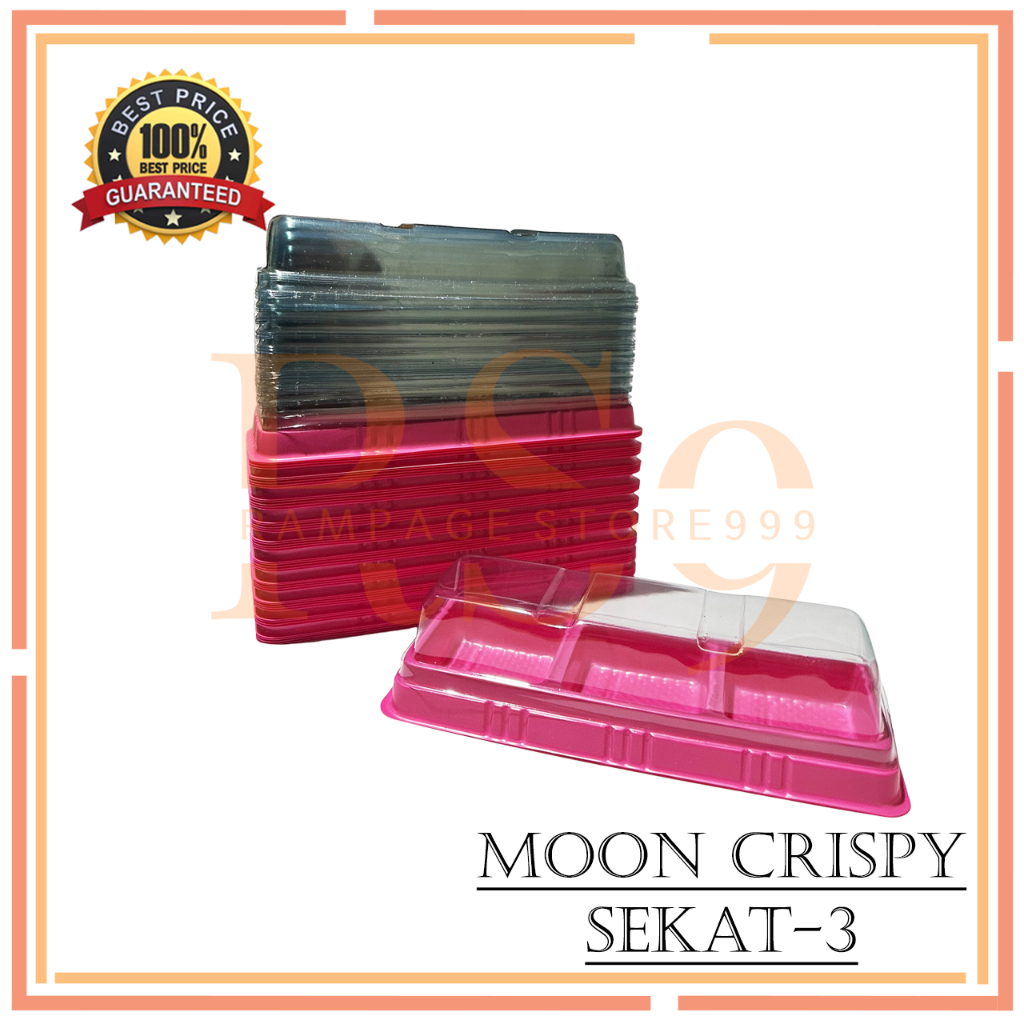 Jual mika moon crispy sekat 3 isi 25 SET/ mika mochi / tempat mochi ...