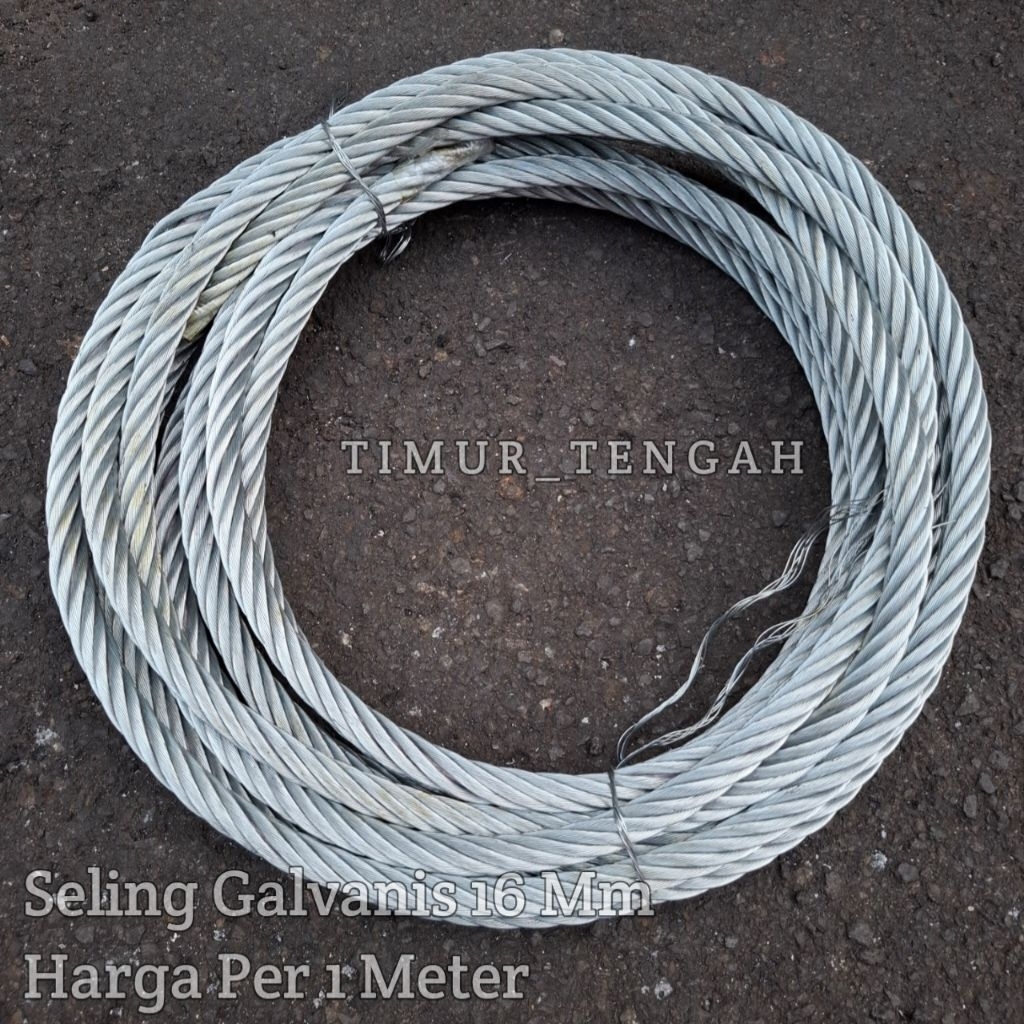Jual Kawat Seling Galvanis 16 Mm Wire Rope Sling Galvanis 16Mm | Shopee ...