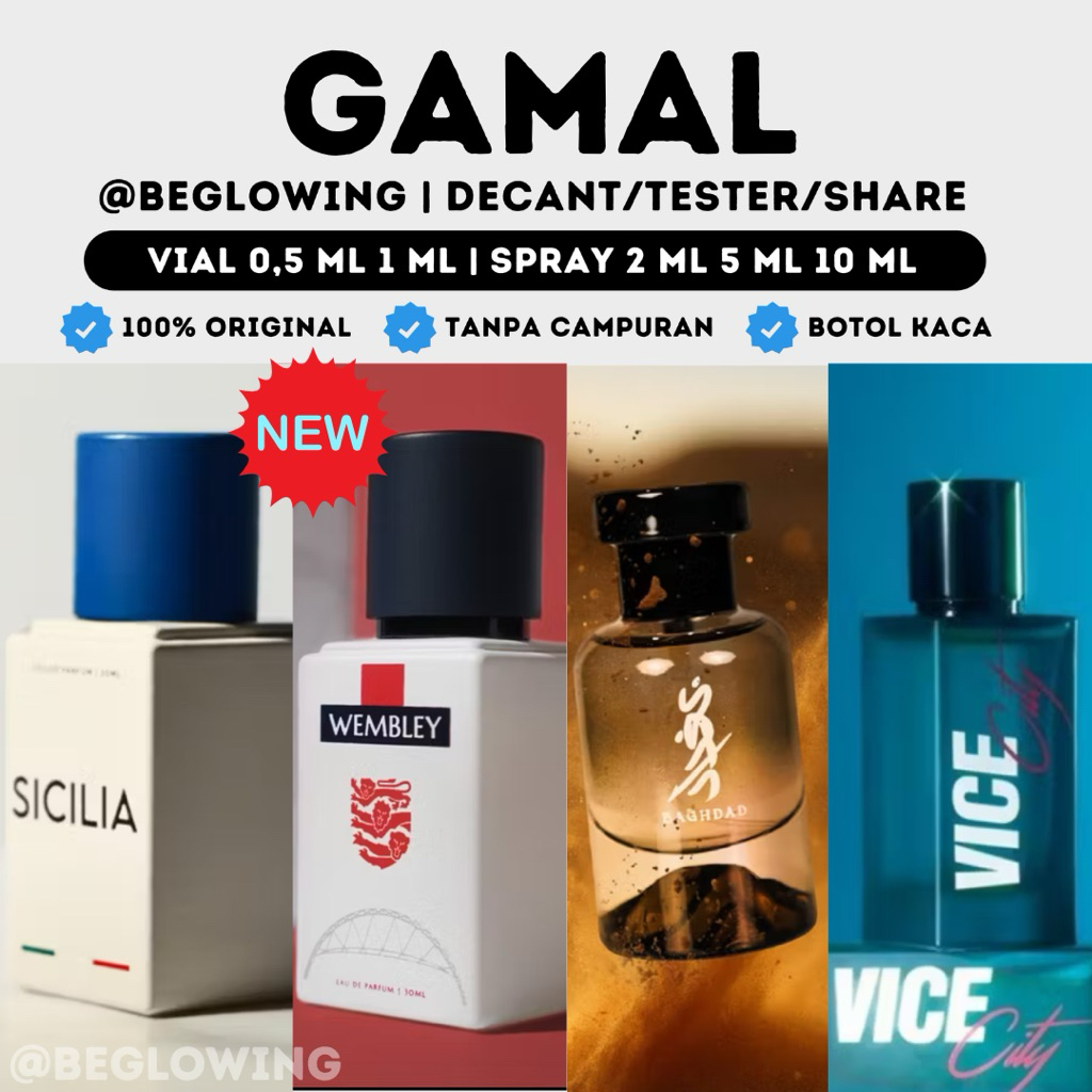 Jual Decant - Gamal Men Wembley Sicilia Vice City Baghdad Melawai ...