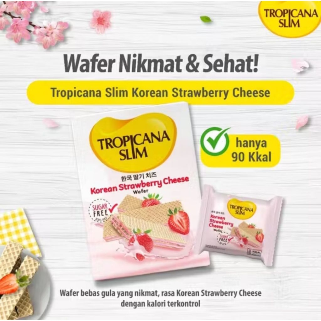 Jual Wafer Korean Strawberry Cheese per Sachet - Wafer Bebas Gula ...