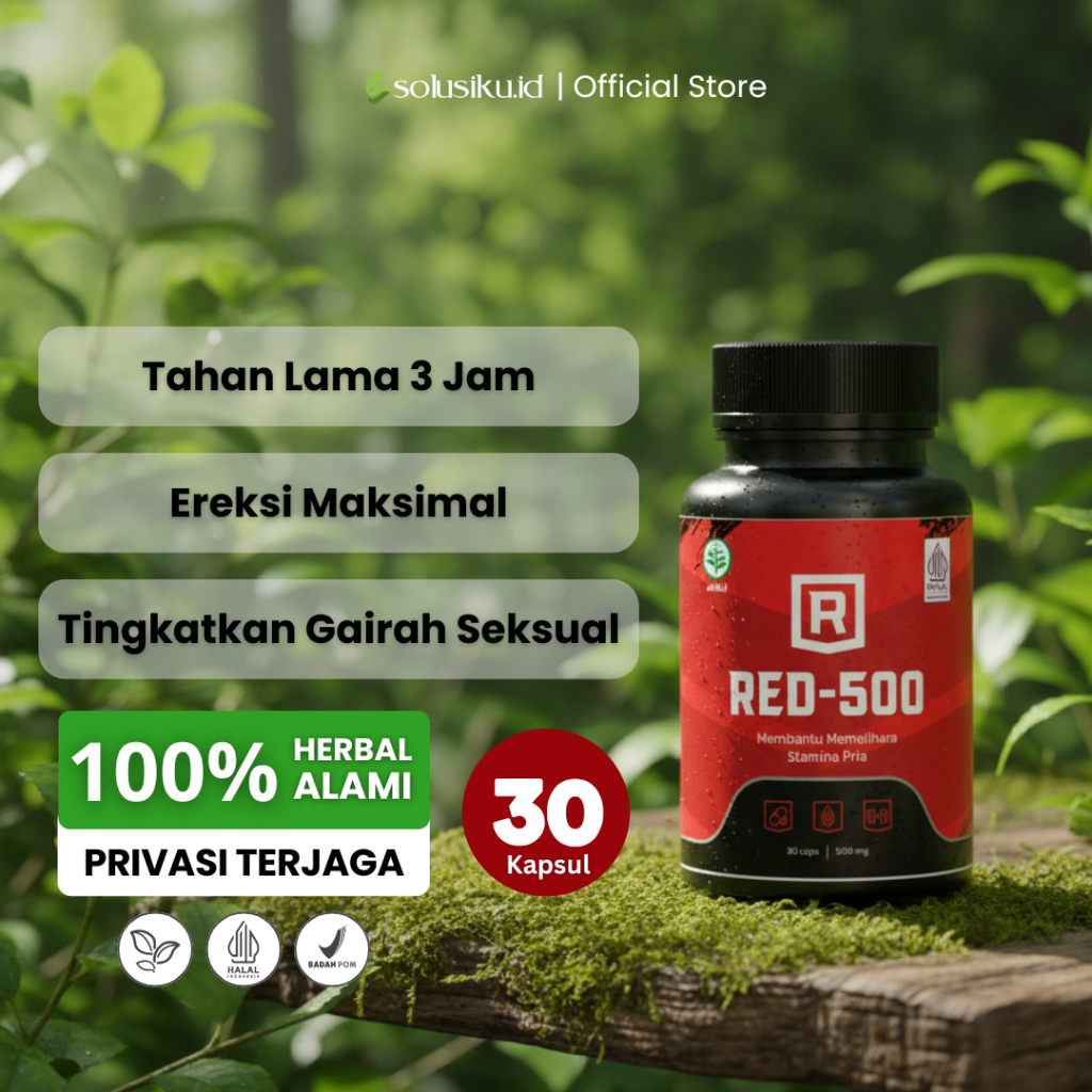 Jual RED-500 Suplemen Obat Kuat Pria 1 Botol Isi 30 Kapsul Privasi Aman ...