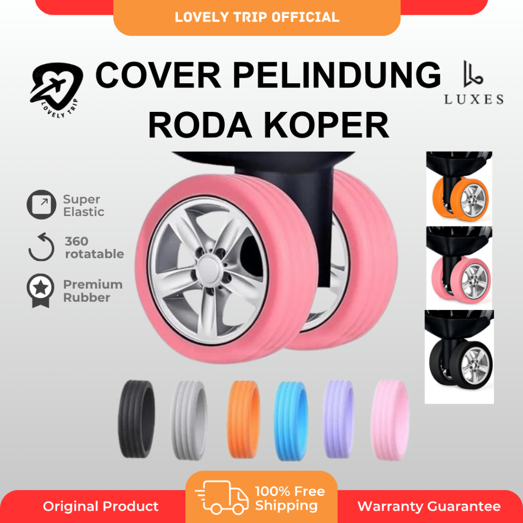 Jual KUALITAS PREMIUM TEBAL Silikon Pelindung Roda Koper Kursi Kantor ...