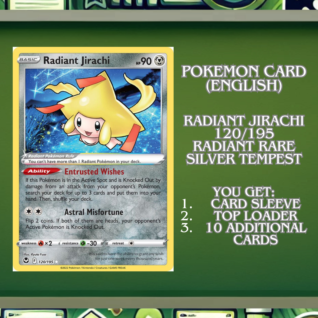 Jual Kartu Pokemon TCG Radiant Jirachi Silver Tempest 120/195 Radiant ...