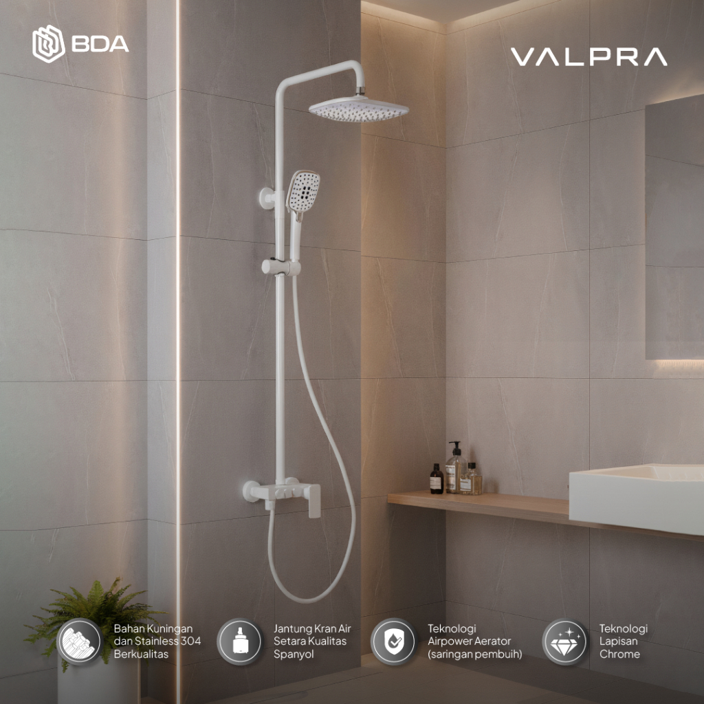 Jual Valpra Shower Kamar Mandi Set Shower Set Tiang Shower Mandi Panas ...