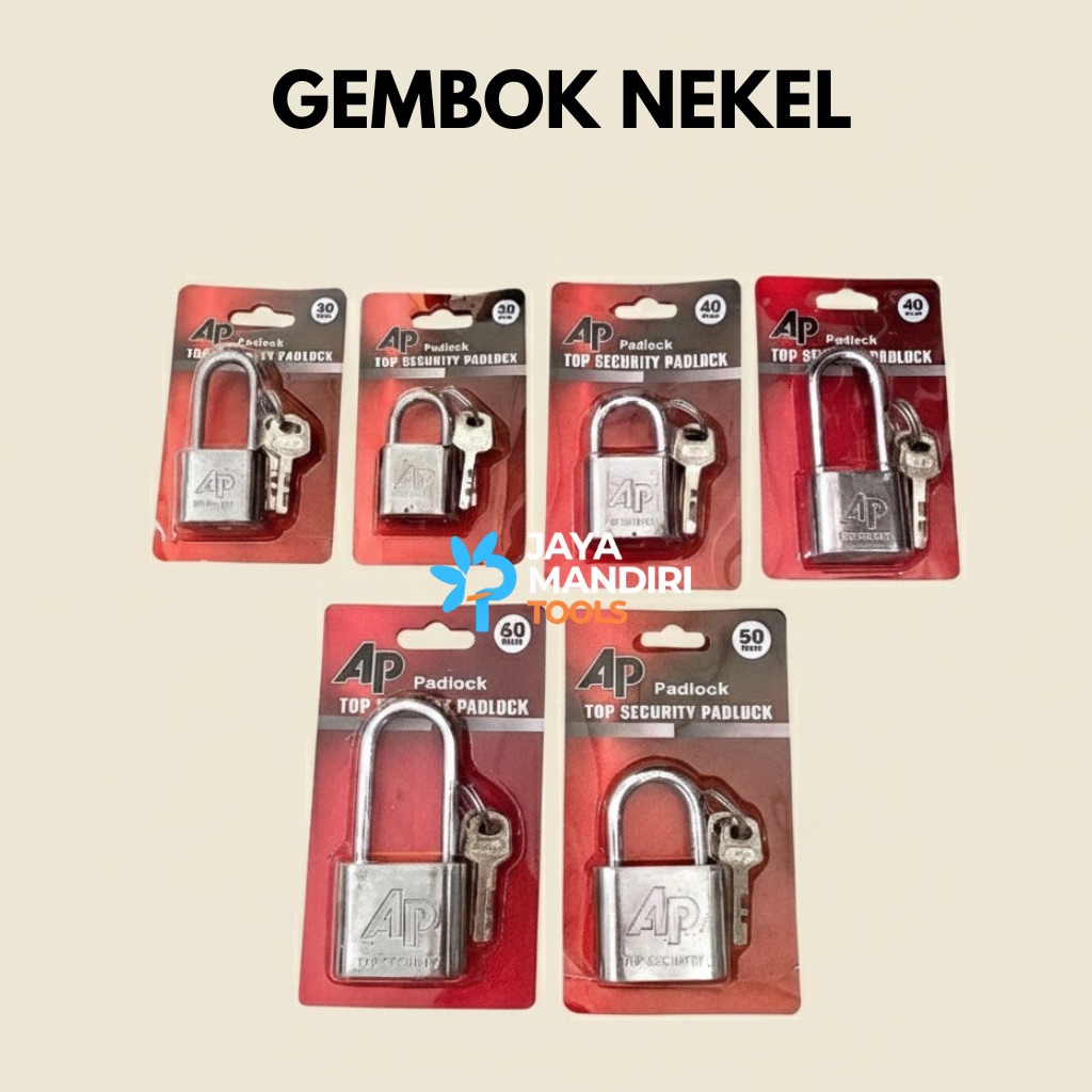 Jual Gembok Nekel Leher Pendek Panjang / Gembok Rumah Leher Pendek ...
