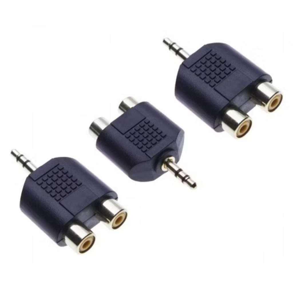 Jual Jack stereo 3.5mm to RCA / CONVERTER JACK RCA TO 2 COVER RCA ...