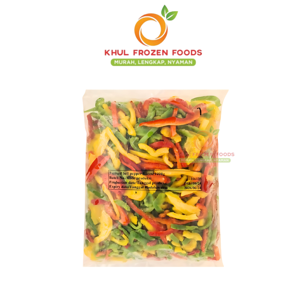 Jual Paprika iris frozen/ Paprika 3 warna / Paprika frozen / Paprika ...