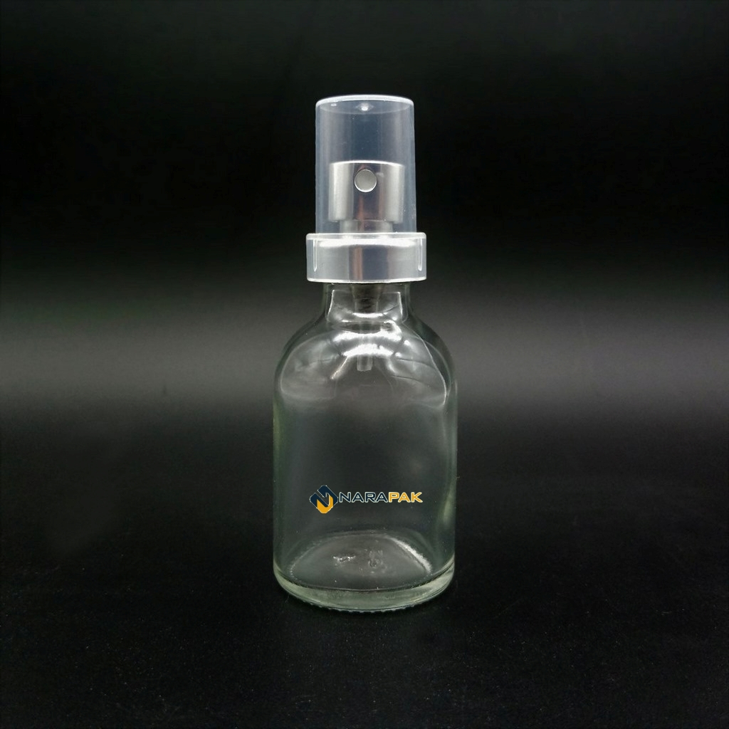Jual Botol Vial 15ml / 20ml Kaca Bening Tutup Spray Silver Botol Parfum ...