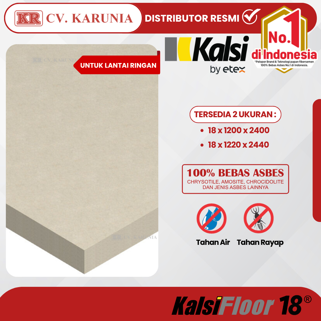Jual KalsiFloor 18 mm | Papan Lantai Fiber Semen Kuat | Pengganti Dak ...