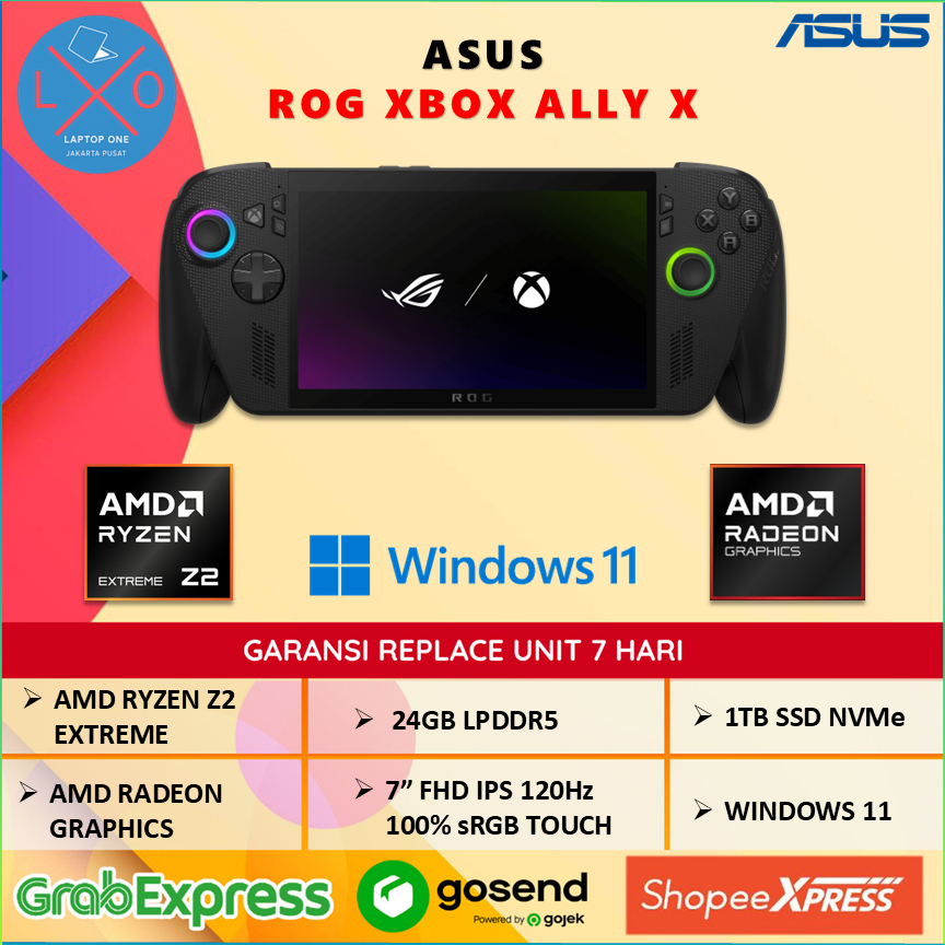 Jual ROG Xbox Ally X AMD Ryzen Z2 Extreme 24GB 1TB 7.0" Full HD 120Hz ...