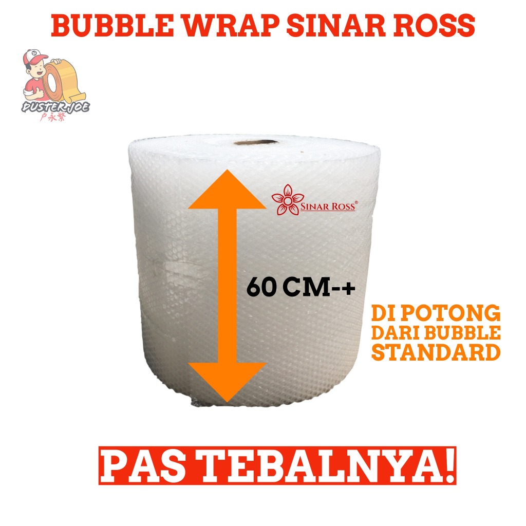 Jual Bubble Wrap Bening Sinar Ross 60cm x 50M (POT.STANDARD) PER 1 ROL ...