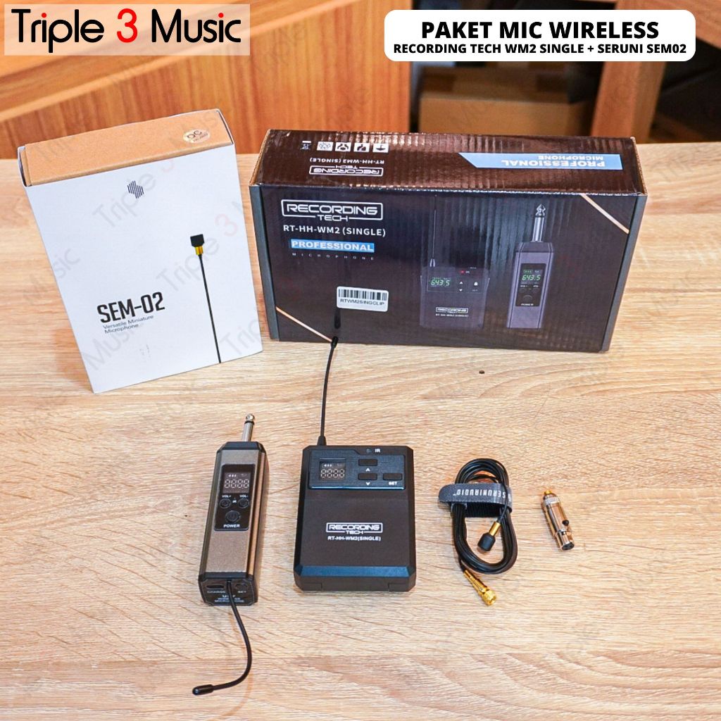 Jual Seruni SEM-02 Wireless mic instrument with recording tech wm2 ...