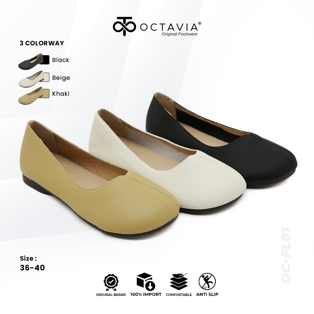 Jual [ORIGINAL] OCTAVIA Sepatu Flat Shoes Comfy Wanita #OC-FL01 ...