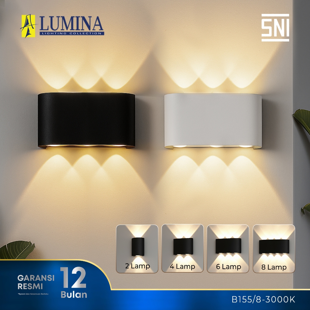 Jual Lumina - Lampu Hias Dinding LED Minimalis Modern Sorot 2 Arah 2W ...