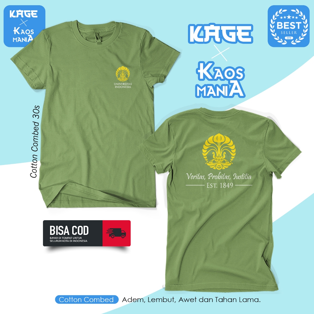 Jual Baju Kaos Distro Pria UI Universitas Indonesia Kaos Mahasiswa ...