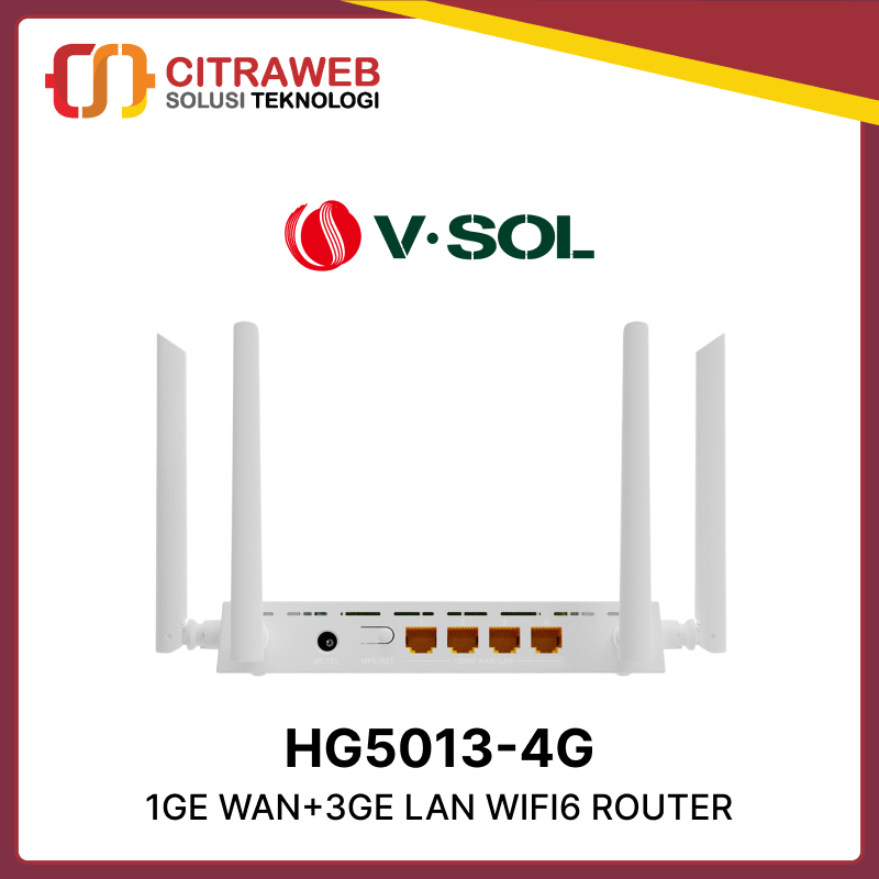 Jual V-SOL HG5013-4G 1GE WAN 3GE LAN DUAL BAND WIFI6 AX3000 ROUTER ...