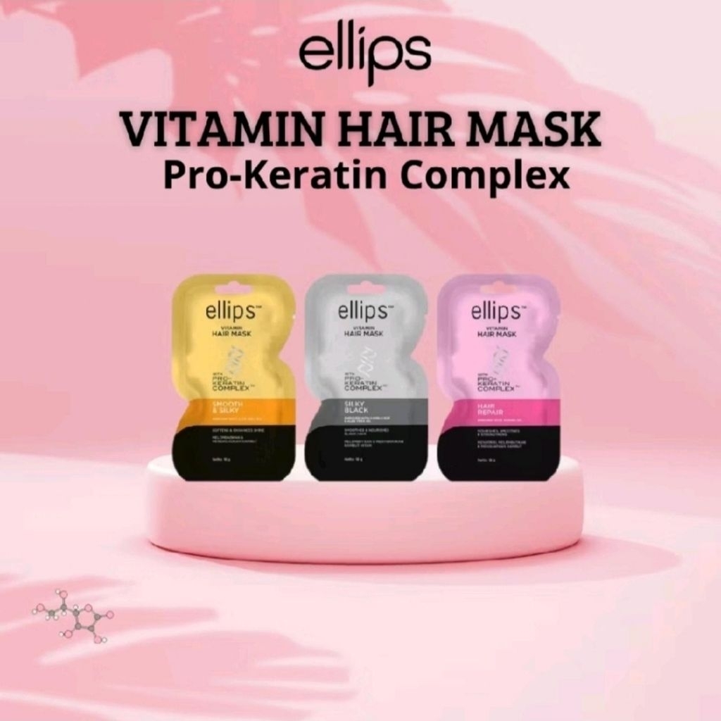 Jual ELLIPS Vitamin Hair Mask With Pro Keratin Complex sachet 20 gr ...