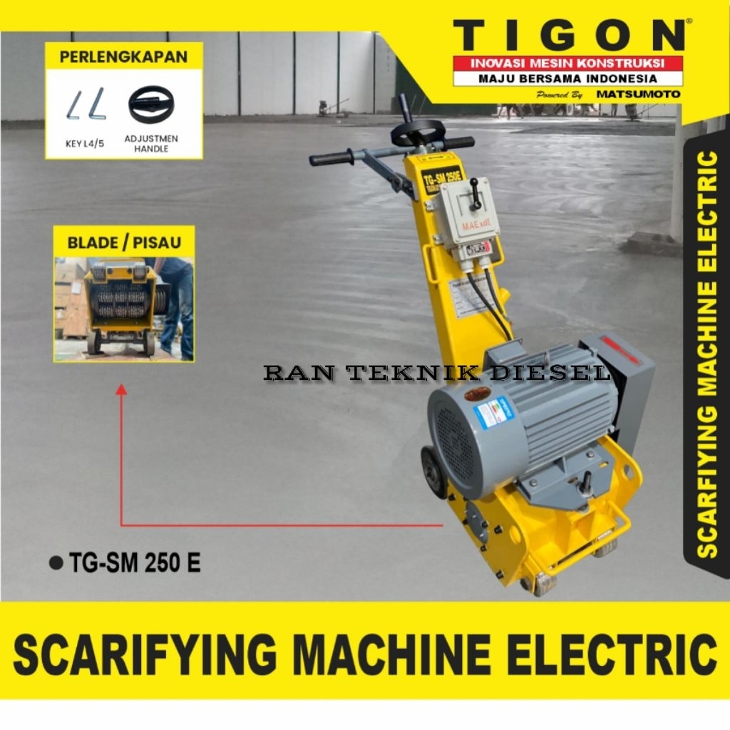 Jual Mesin Penghapus Marka Jalan / Scarifying Machine Electric TIGON TG ...