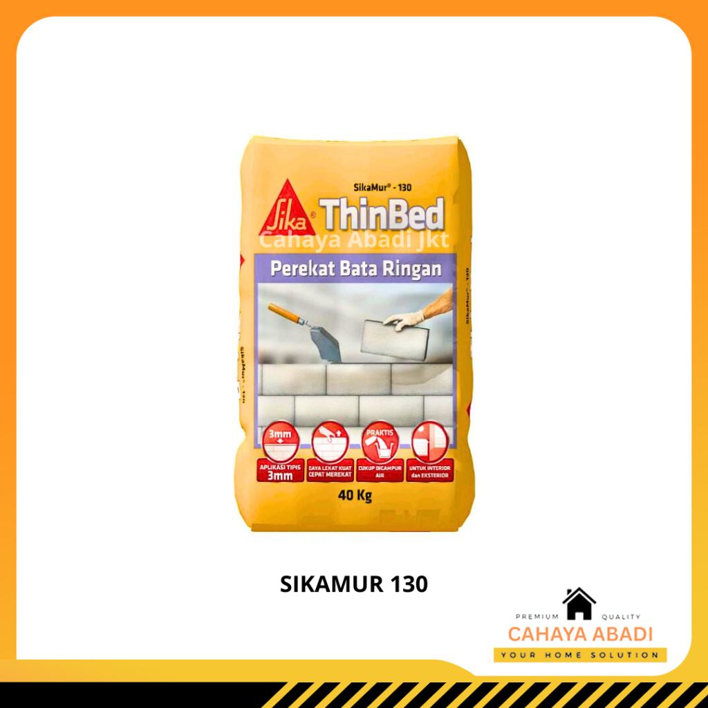 Jual SIKAMUR 130 THINBED | PEREKAT LEM HEBEL BATA RINGAN (40KG ...