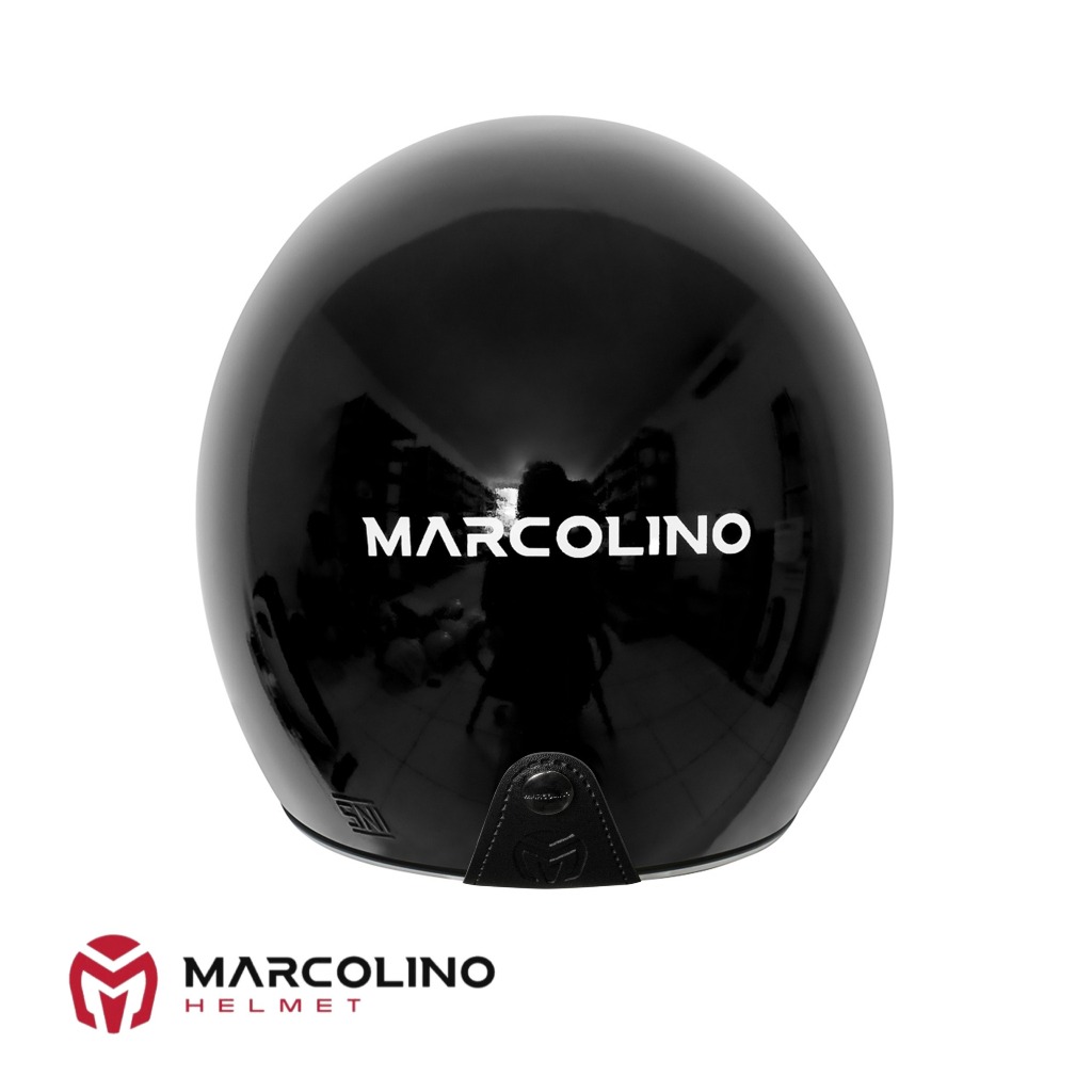 Jual Helm Bogo Pria [ Black Classic With Visor ] Marcolino Helmet ...