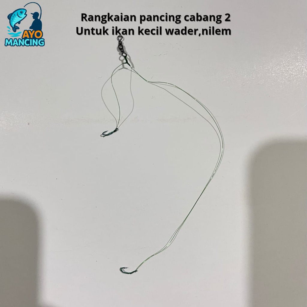 Jual Rangkaian kail cabang 2 mata kail untuk ikan wader,nilem dan ikan ...