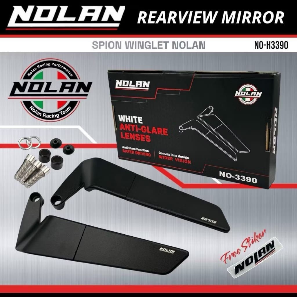 Jual SPION WINGLET NOLAN ORIGINAL FULL ALUMINIUM CNC PREMIUM UNIVERSAL ...