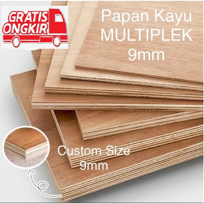 Jual Triplek 9mm Custom Harga /cm2. Multiplek / Plywood Custom 9mm ...