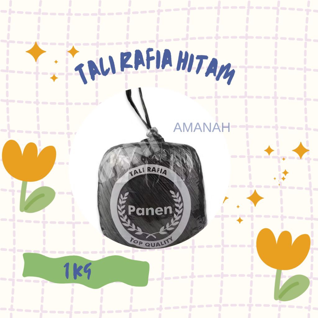 Jual Tali Rafia Hitam Tebal 1 kg Tali Plastik | Shopee Indonesia
