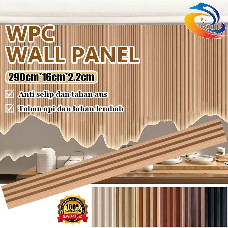 Jual wall panel [2.9meter x 16 cm] Wood WPC Wall Panel all pvc panel 3d ...