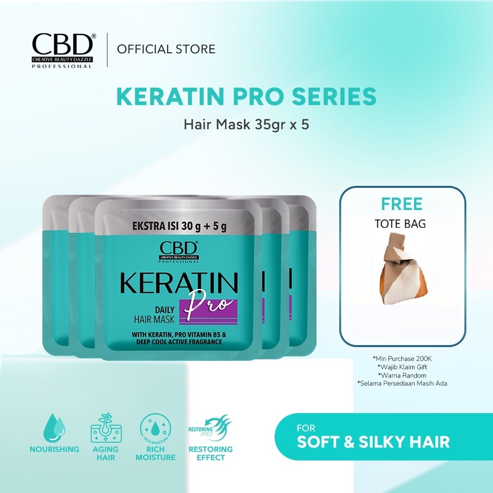Jual CBD Professional Keratin Pro Daily Use Hair Mask Sachet (Masker ...