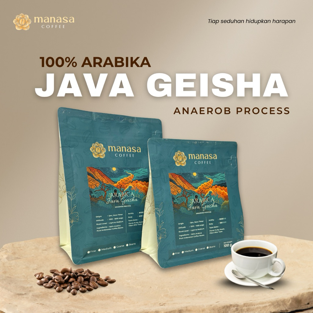 Jual Biji Kopi Arabika Java Geisha 100gr 200gr Manasa Coffee Beans Espresso Kopi Bubuk Anaerob ...