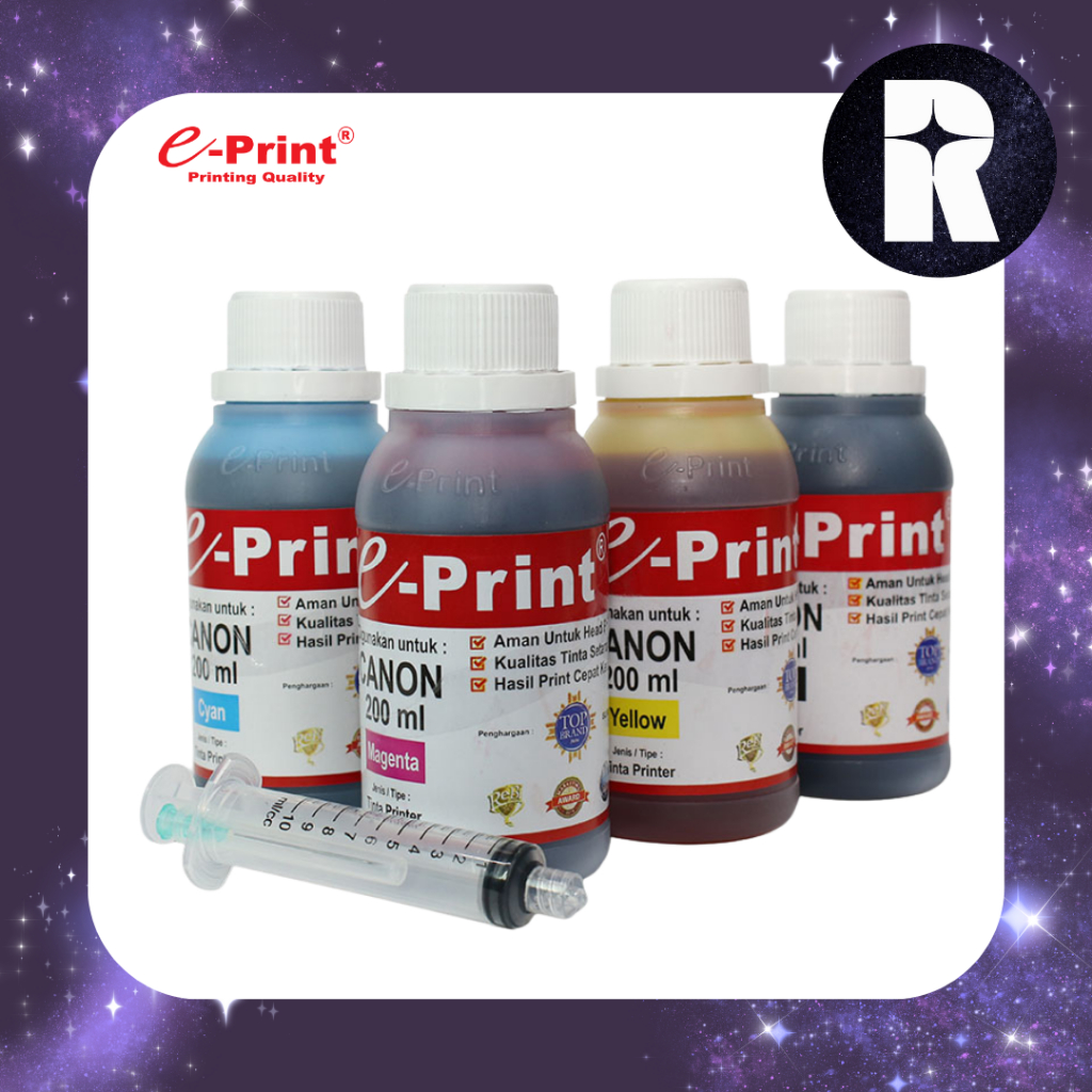 Jual E-PRINT TINTA PRINTER FOR CANON REGULER 200ML / TINTA PRINTER ...