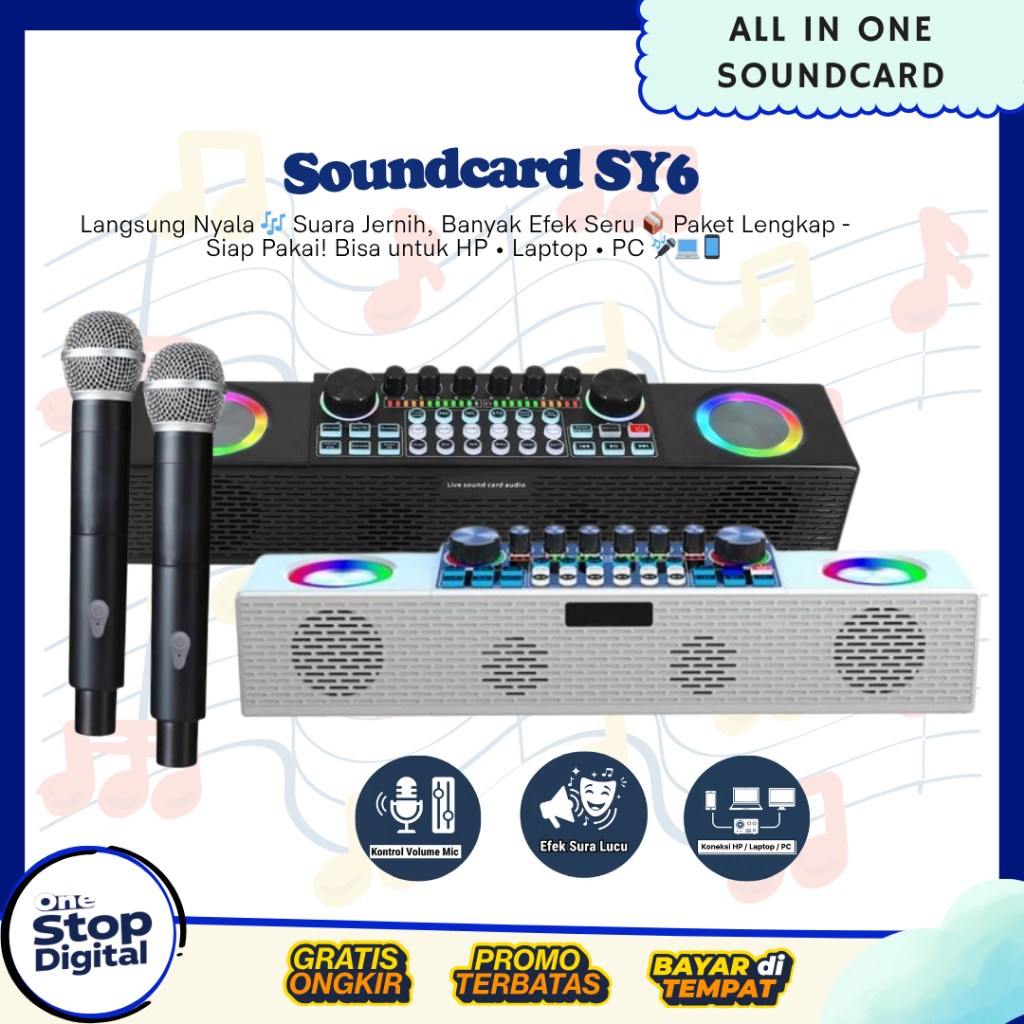 Jual Soundcard SY6 Bluetooth Speaker Mixer Lengkap untuk Karaoke ...