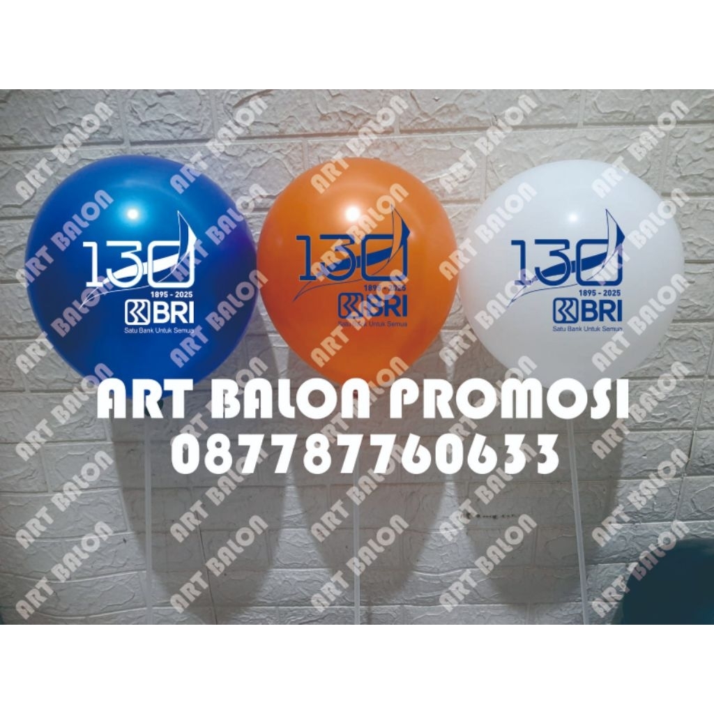 Jual Balon print HUT BRI 130 - 2025. Balon spesial ivent HUT BRI cetak ...
