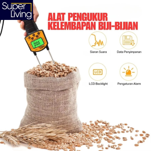 Jual Grain Moisture Meter Alat Pengukur Kelembapan Biji Bijian | Shopee ...