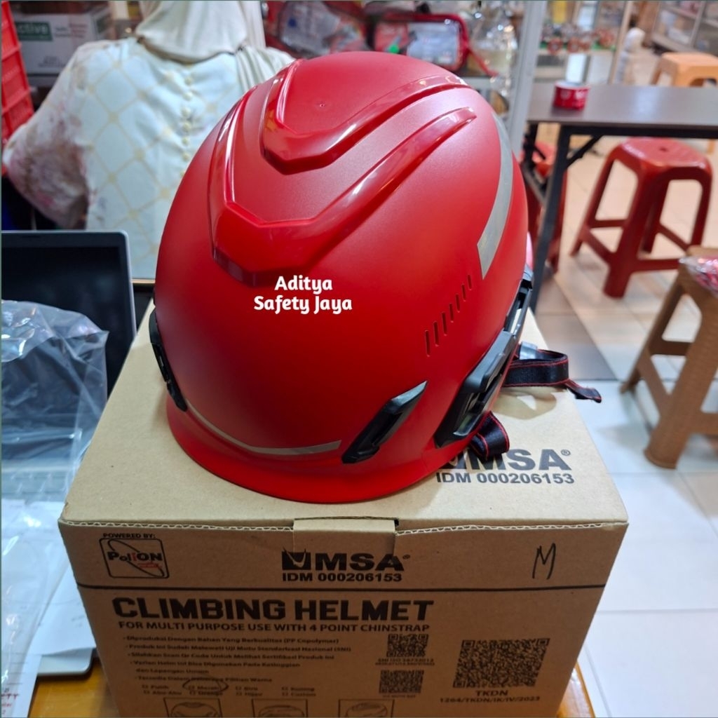Jual Helm Safety MSA Climbing Merah - Safety Helmet Climbing MSA Lokal ...