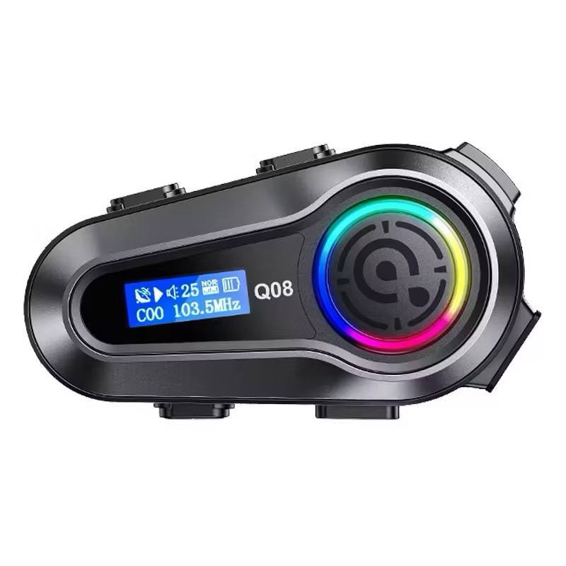 Jual INTERCOM Q08 HEADSET HELM BLUETOOTH 5.3 WATER RESISTANT IPX6 ...