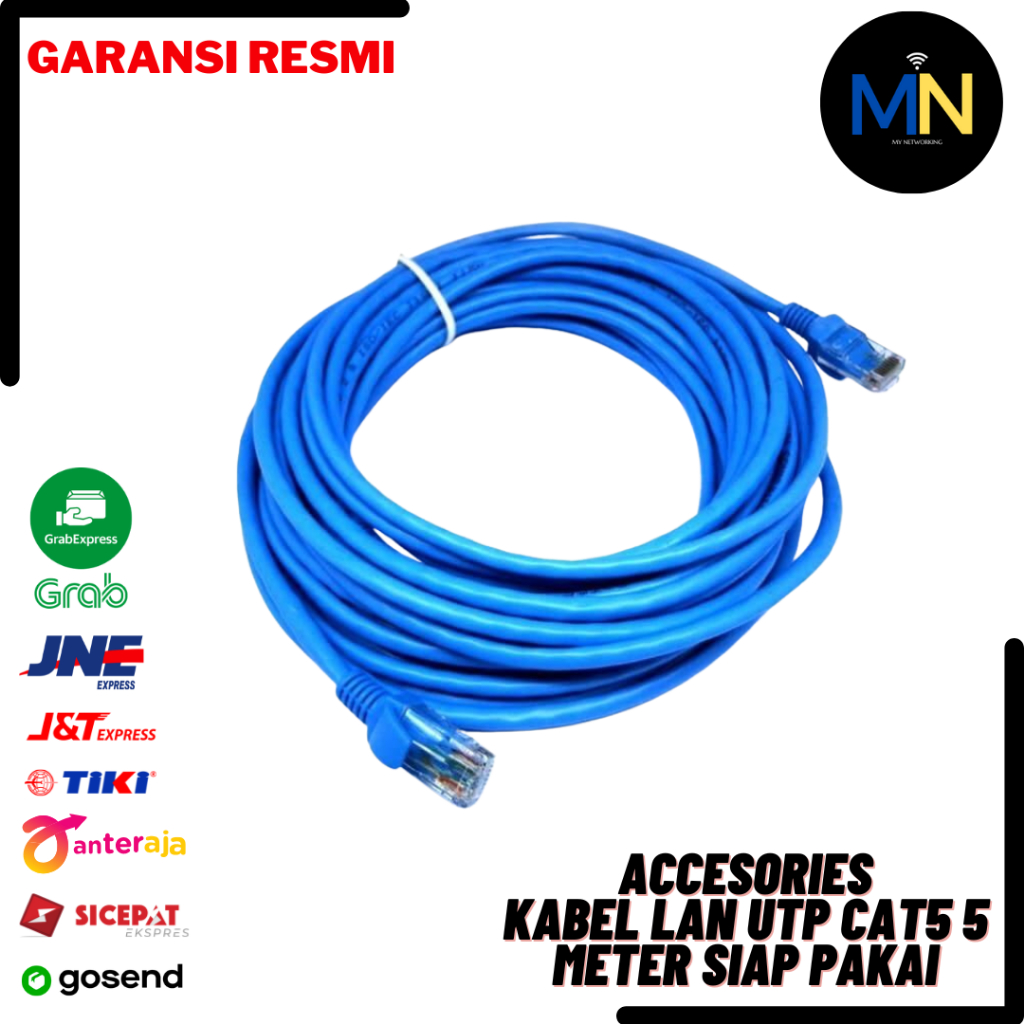 Jual KABEL LAN UTP CAT5 5 METER SIAP PAKAI | Shopee Indonesia