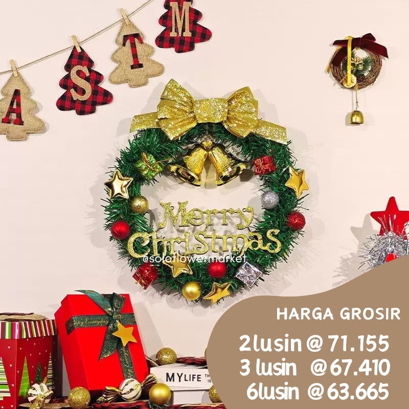 Jual KRANS CHRISTMAS PREMIUM Dekorasi Karangan Bunga Pintu Natal ...