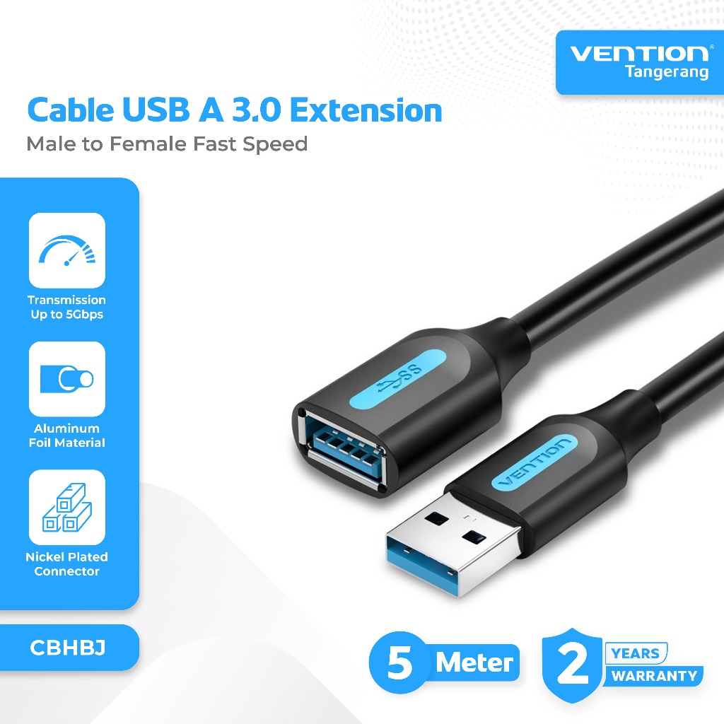 Jual Vention Kabel Extension USB A Male to Female USB 3.0 Fast Speed ...