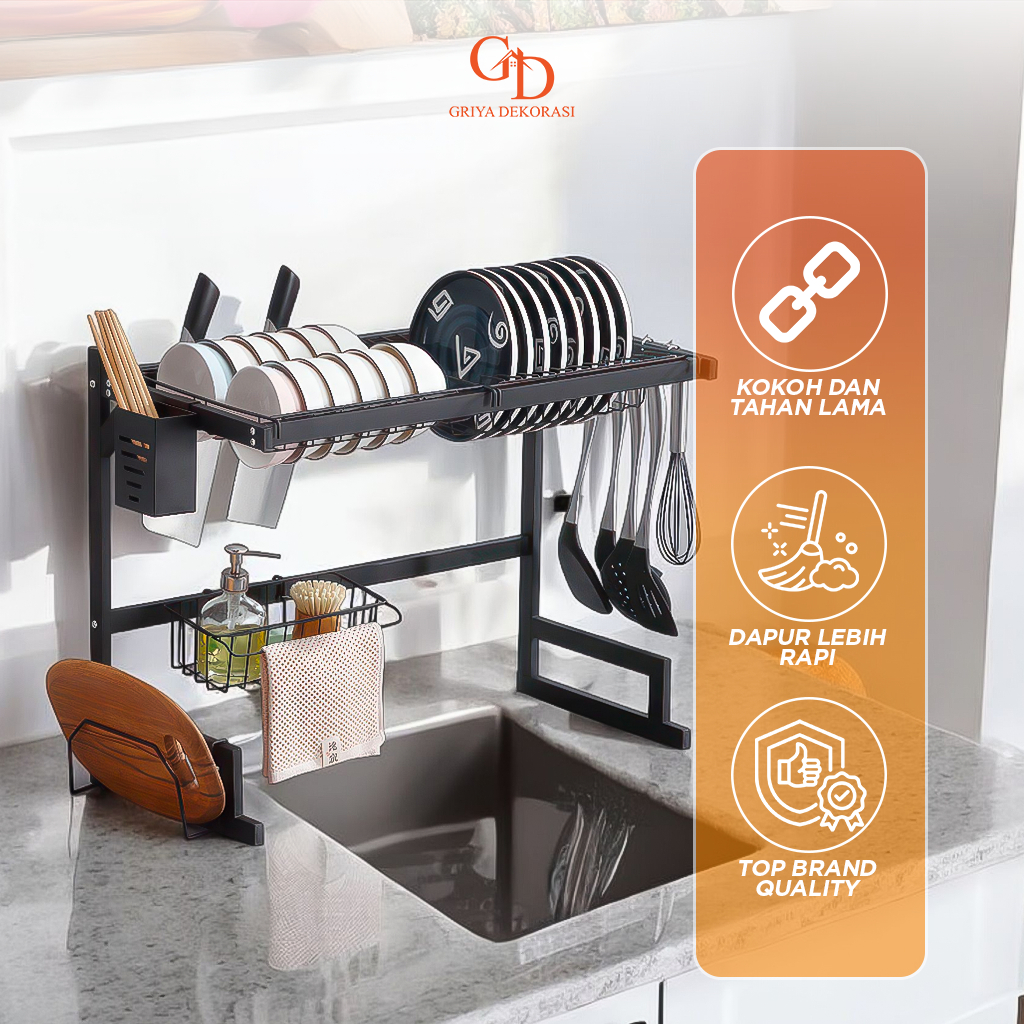 Jual Rak Piring Dapur Rak Pengering Wastafel Dapur Kitchen Dish Rack ...