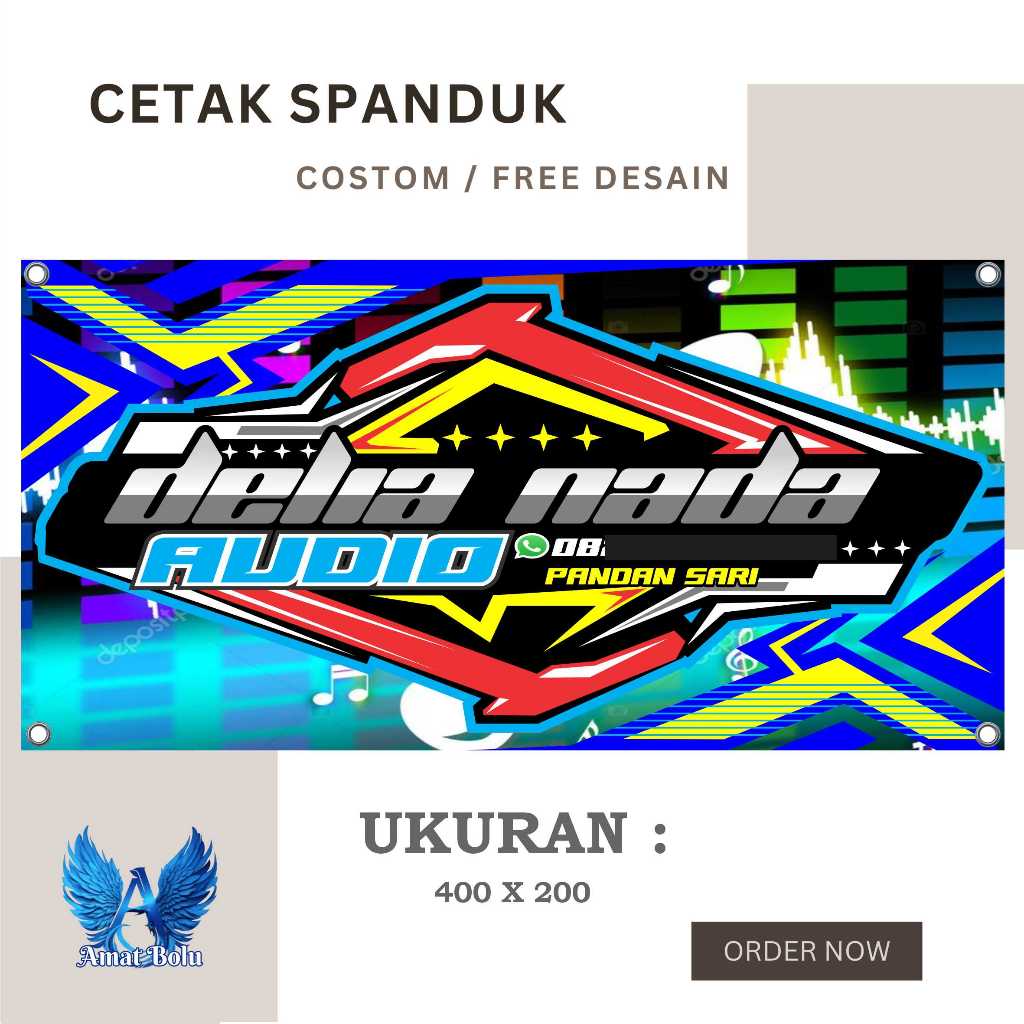 Jual Cetak Spanduk Cetak Banner ACARA MUSIC DELIA NADA Ukuran 400X200 ...