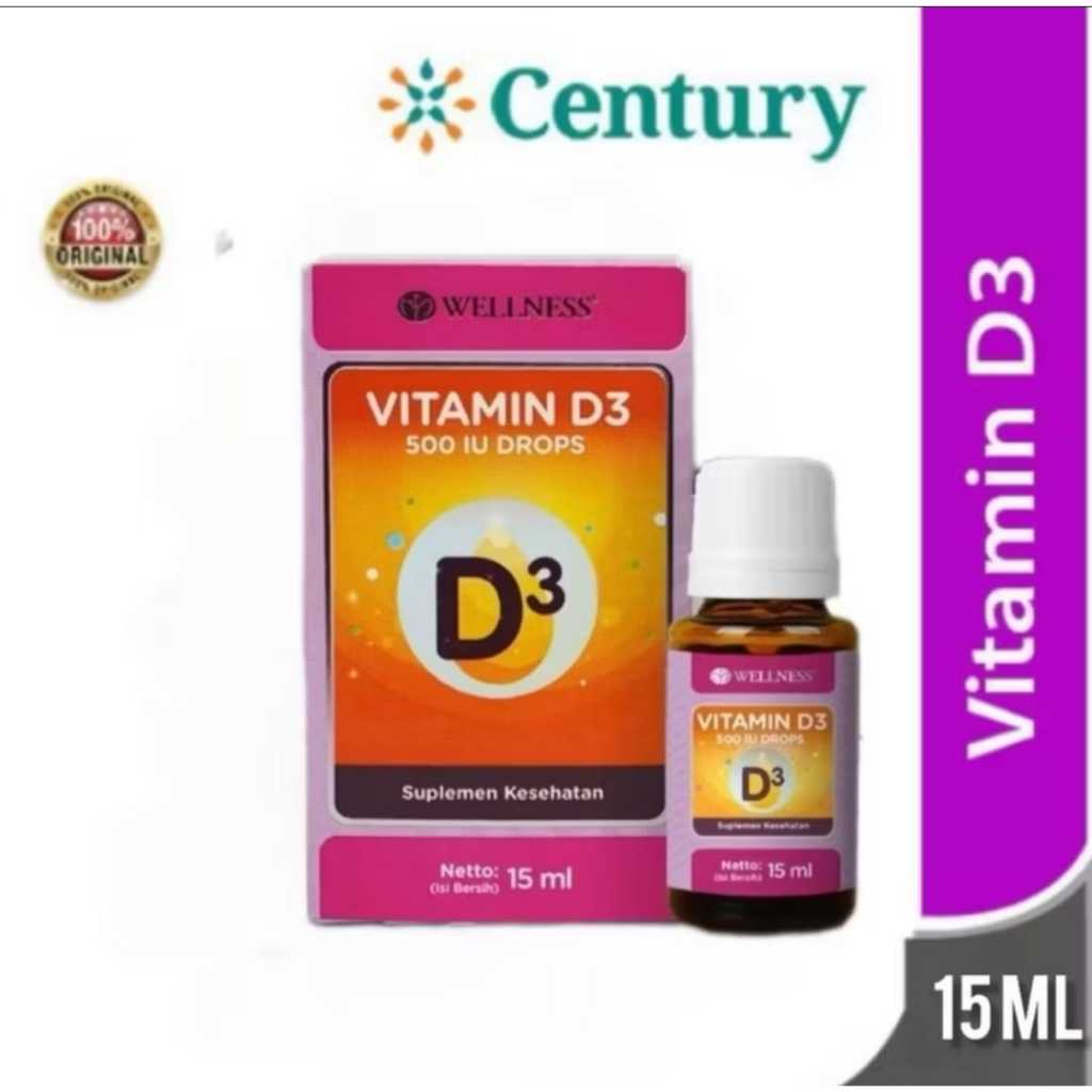 Jual Wellness Vitamin D3 500 IU Drops - 15mL/VITAMIN D3/DROP | Shopee ...