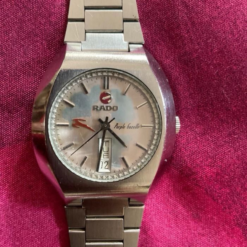 Jual Rado Jam Tangan Purple Gazelle Automatic Classic Vintage Rare ...