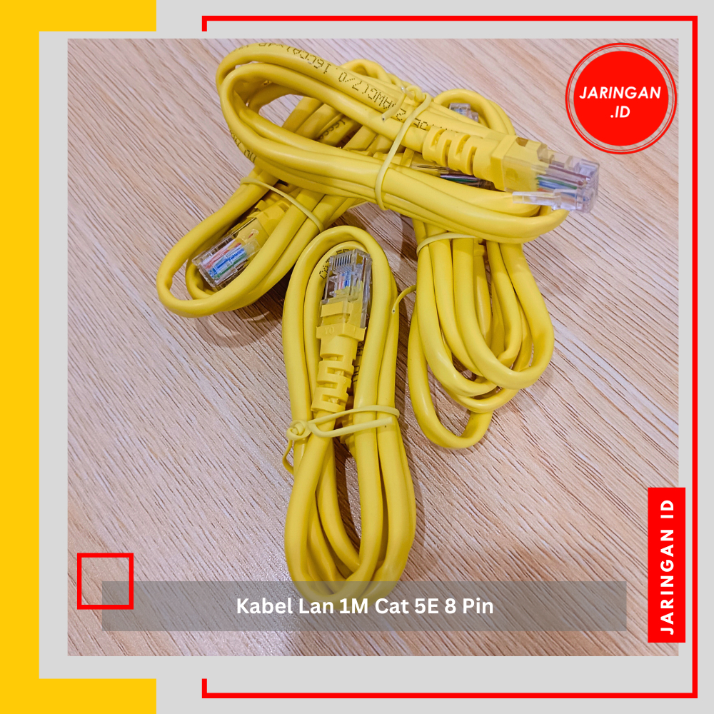 Jual Kabel Lan RJ45 8 Pin Cat 5E GIGABIT Original 1M Utp 8 pin | Shopee ...
