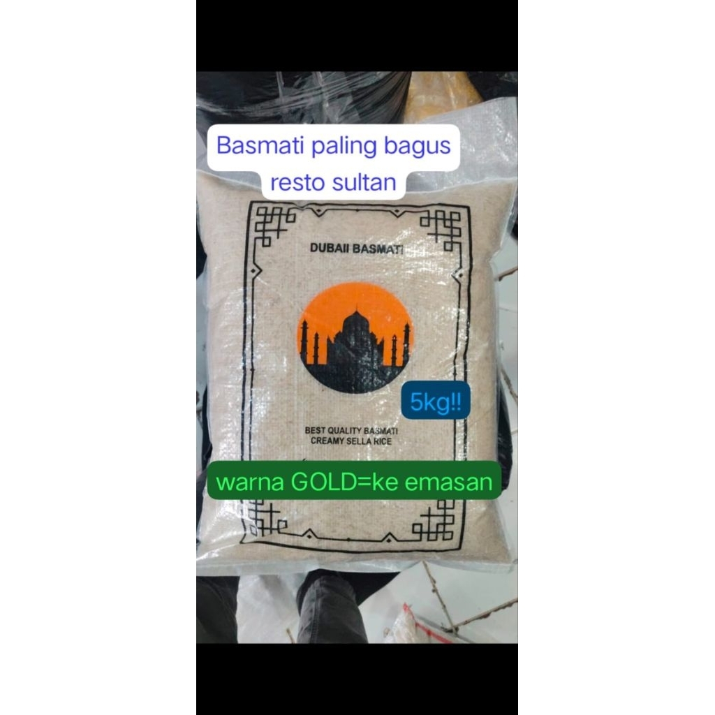 Jual Beras Basmati cap Dubaii 5kg GOLD(warna Emas) | Shopee Indonesia
