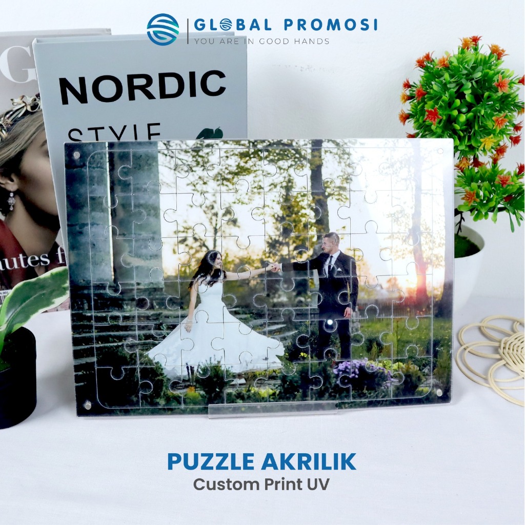 Jual TANPA PO Puzzle Custom Foto Akrilik Frame Magnet Hadiah Kado Pacar ...